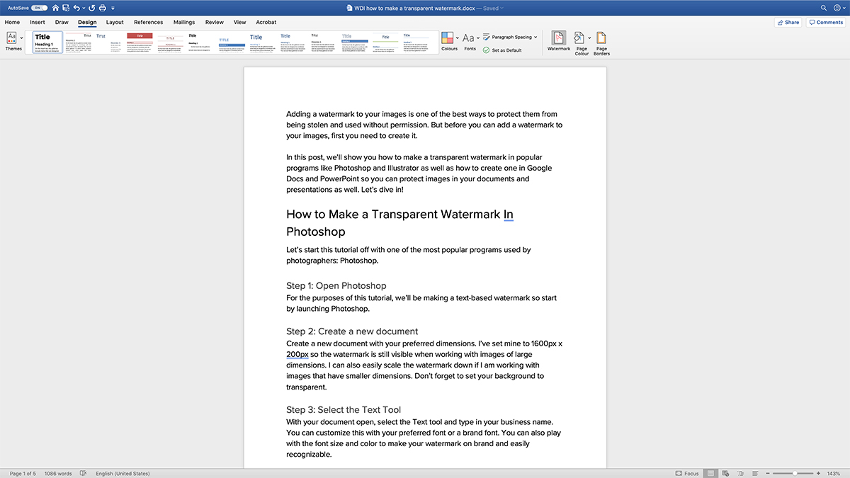 How to Make a Transparent Watermark w/ Photoshop, Lightroom & more (2023)