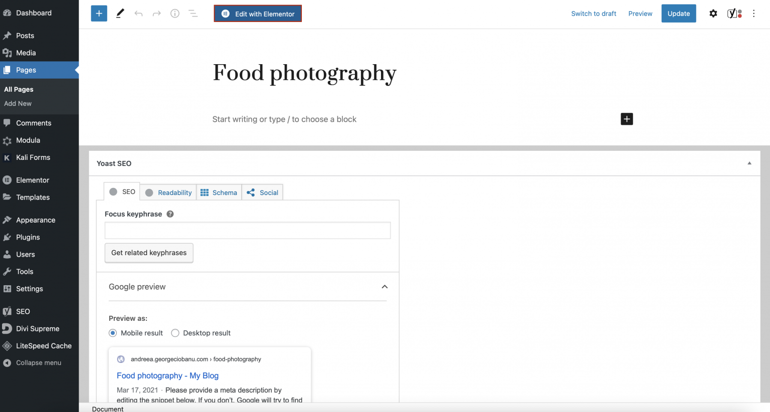 How to Add a Photo Gallery in Elementor Using Modula