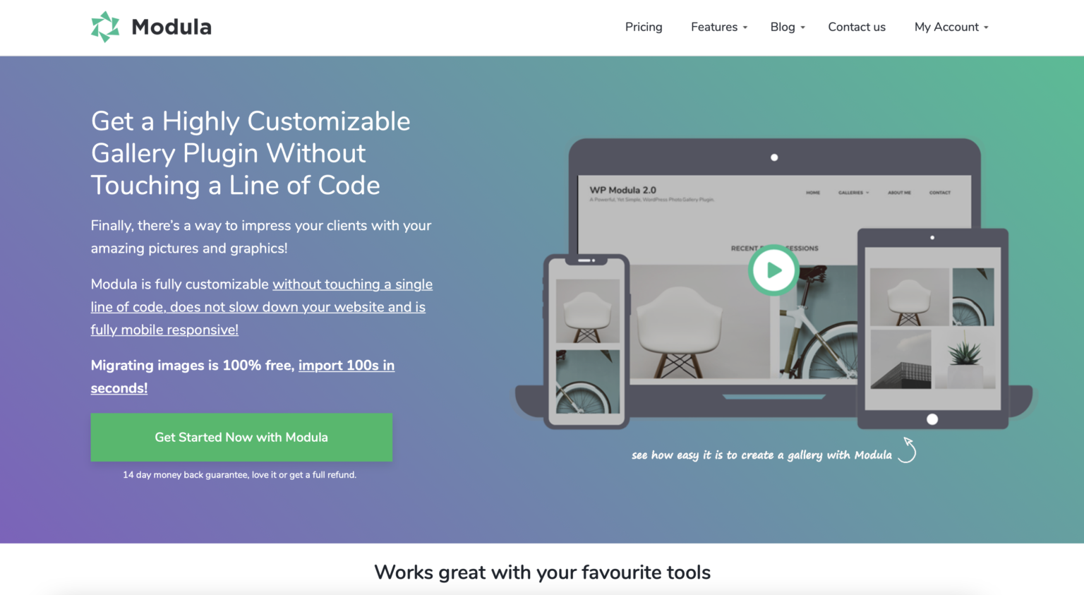 How to create a gallery page for WordPress with downloadable images
