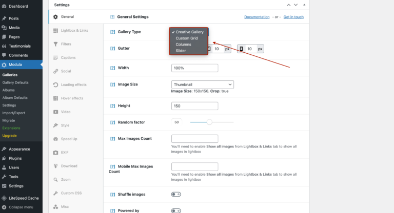 How to create a WordPress image gallery with thumbnails