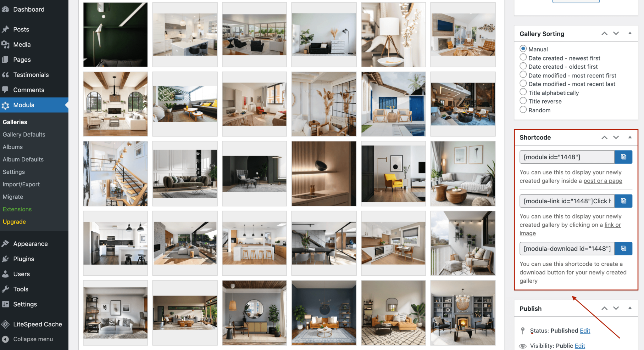 How to create a WordPress image gallery with thumbnails