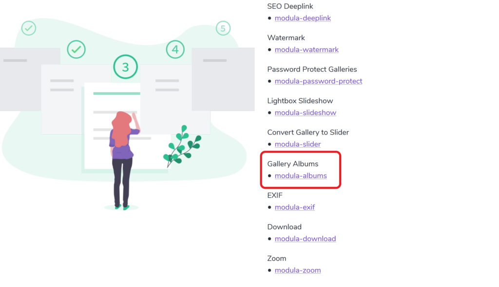 Modula Albums extension