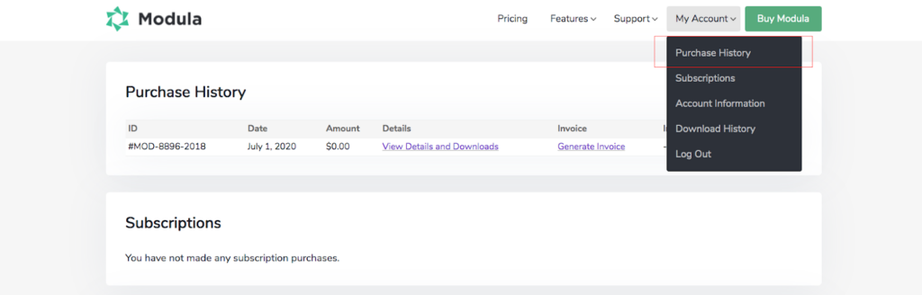 Modula Deeplink extension