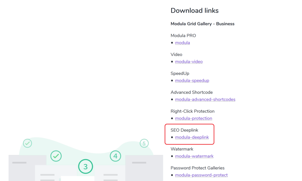 Modula Deeplink extension