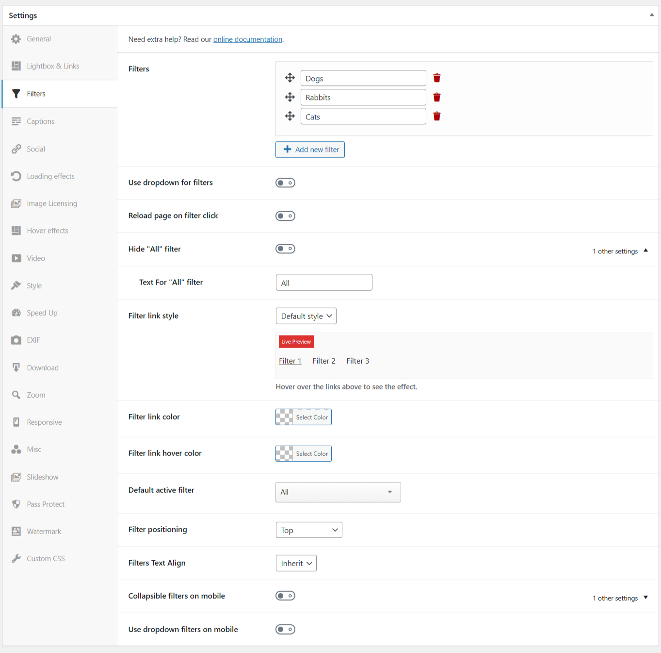 How to create a filterable gallery? – Modula