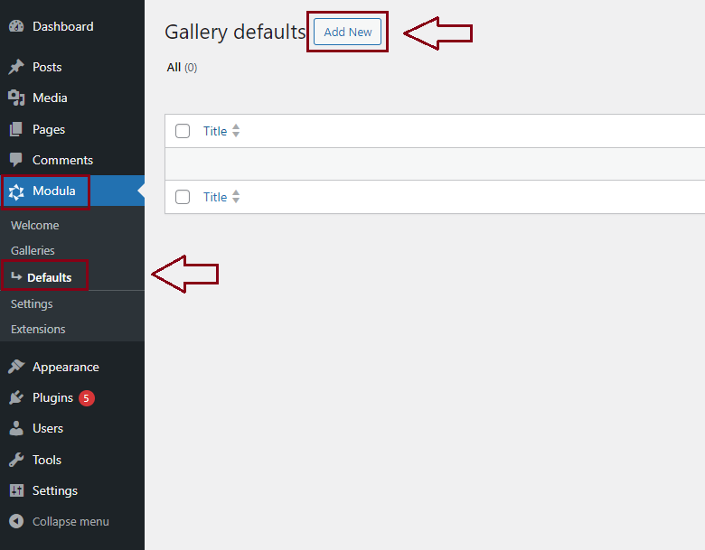 Modula Defaults – Modula