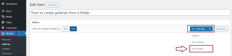 How to create a gallery from a folder? – Modula